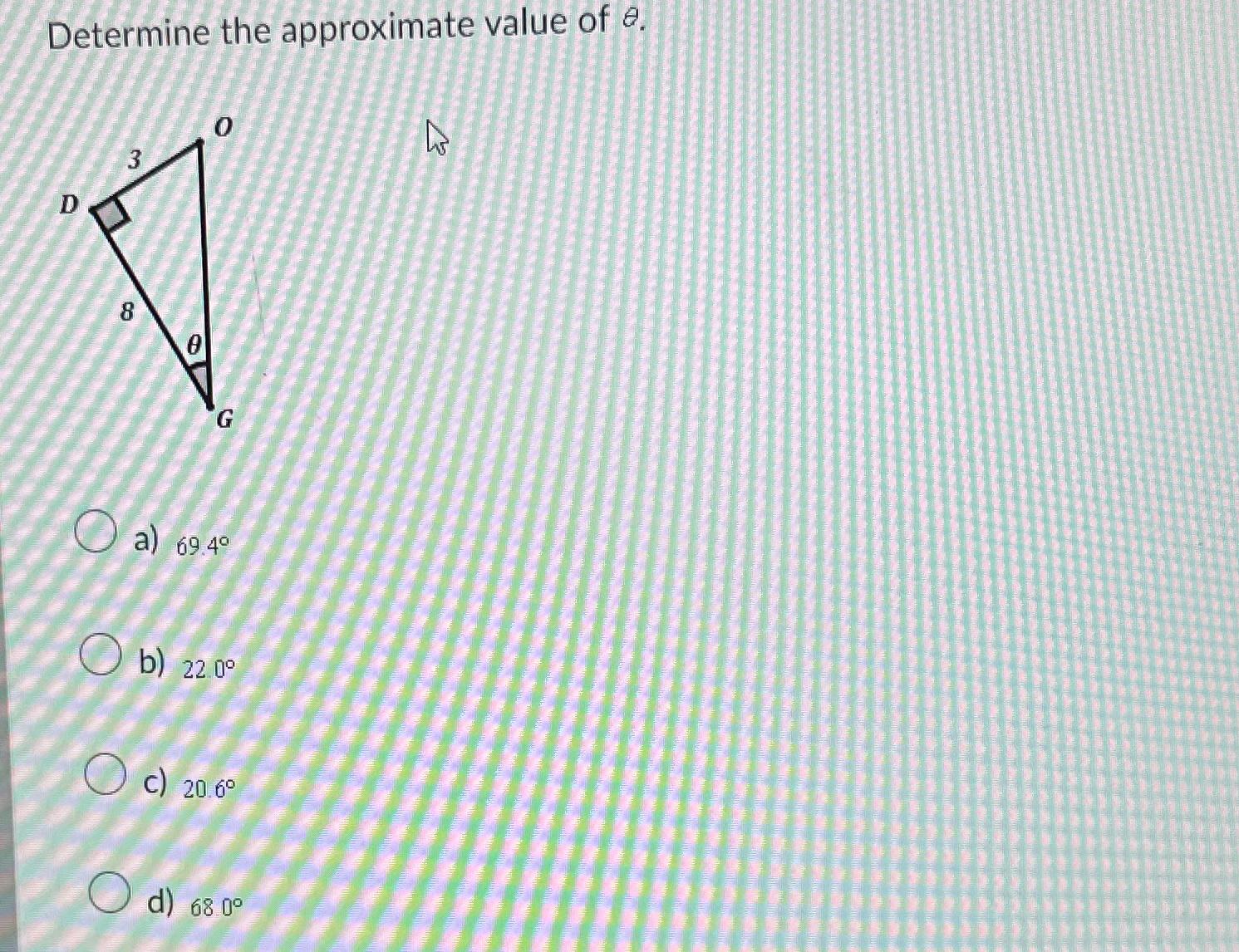 Solved Determine the approximate value of | Chegg.com