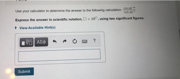 Solved Use your calculator to determine the answer to the | Chegg.com