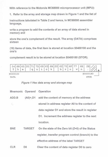 Solved With reference to the Motorola MC68000 microprocessor | Chegg.com