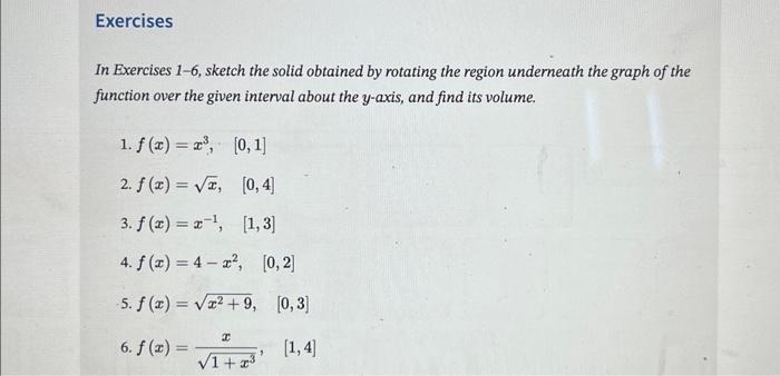 Solved In Exercises 1-6, sketch the solid obtained by | Chegg.com