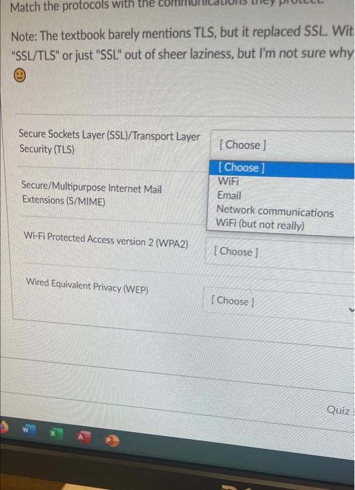 Solved Match the protocols with the communications they | Chegg.com