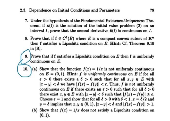 Solved 2.3. Dependence on Initial Conditions and Parameters | Chegg.com