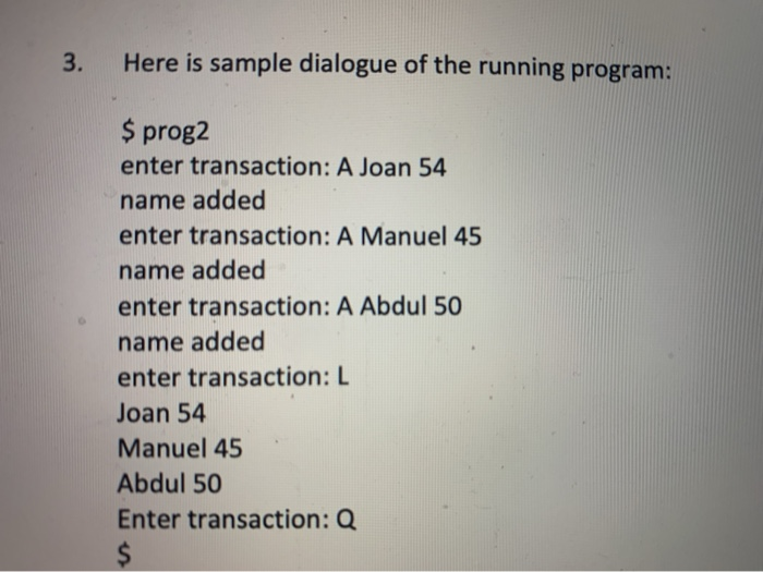 Solved 1. Implement a transaction-based linked list data | Chegg.com Solved 1. Implement a transaction-based linked list data | Chegg.com