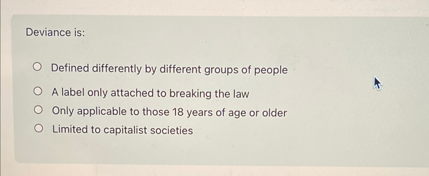 Solved Deviance is:Defined differently by different groups | Chegg.com