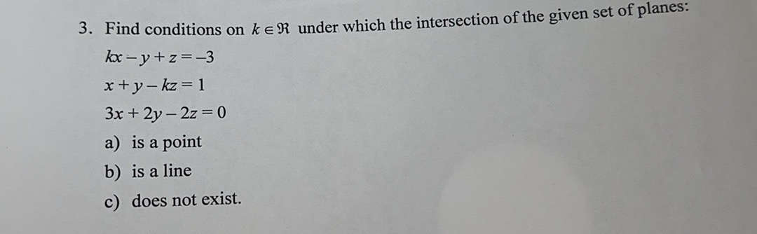 Solved Find conditions on kinℜ ﻿under which the intersection | Chegg.com