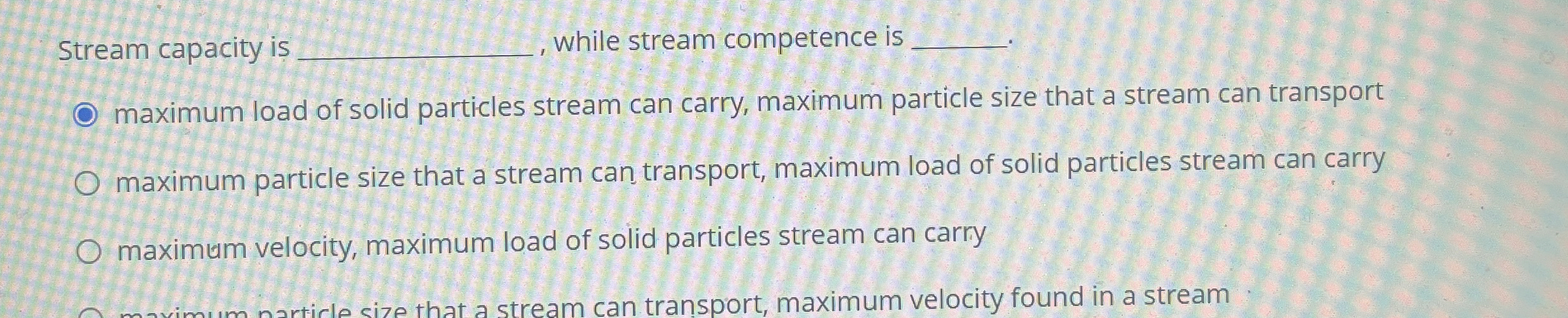 Solved Stream capacity is q, , ﻿while stream competence | Chegg.com