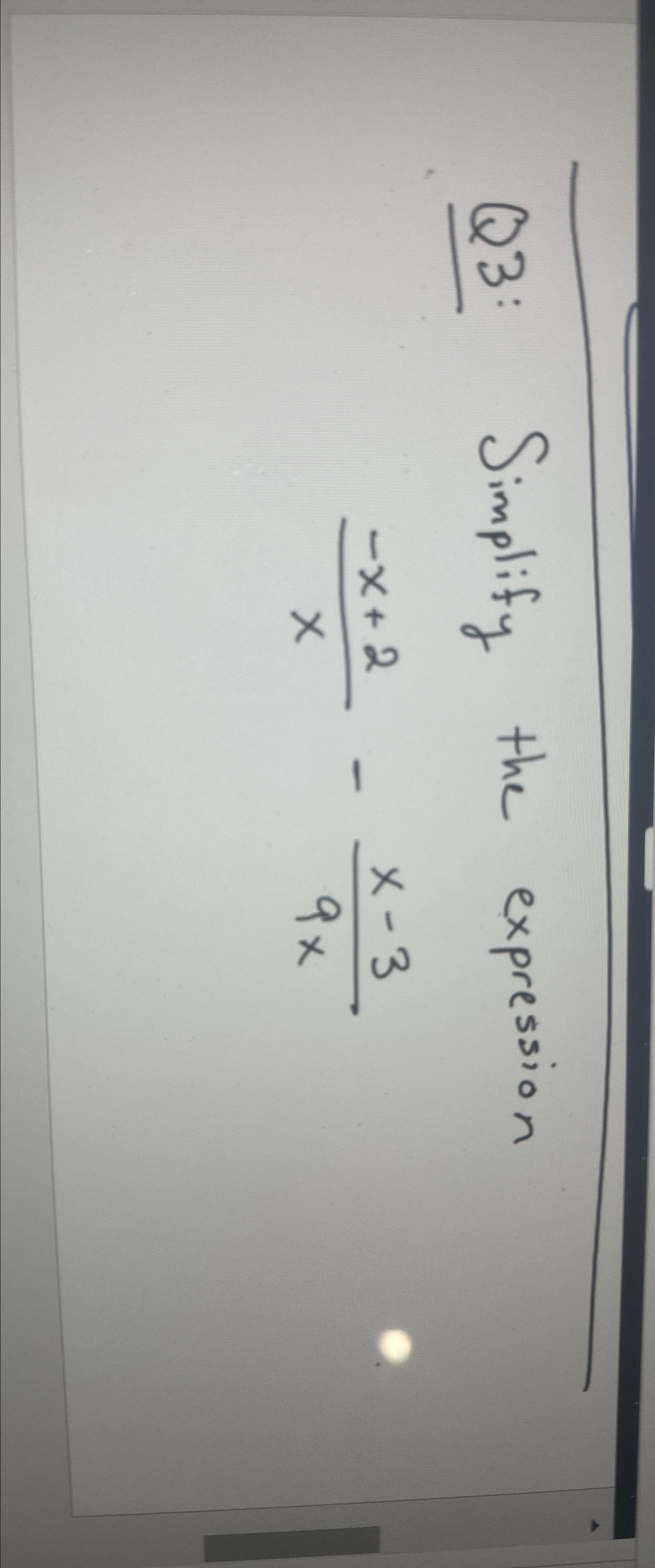 Solved Q3: Simplify the expression-x+2x-x-39x | Chegg.com