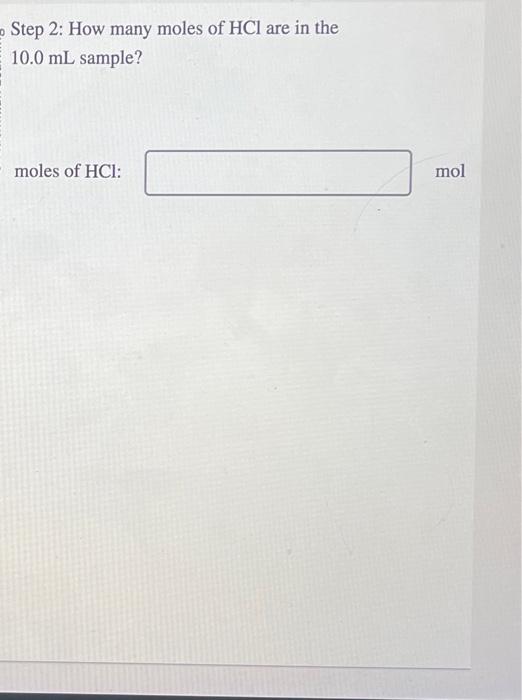 Solved The flask contains 10.0 mL of HCl and a few drops of | Chegg.com