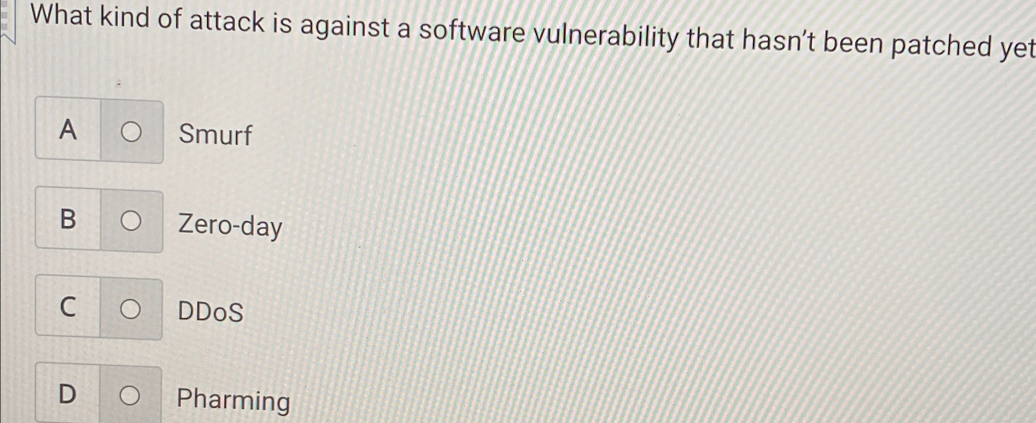Solved What kind of attack is against a software | Chegg.com