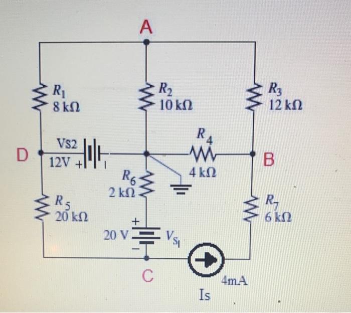 Solved for the circuit diagram above, use node voltage | Chegg.com