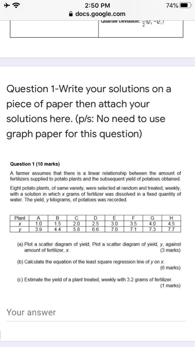 Solved 74% 2:50 PM docs.google.com Quare Devon V, - Question | Chegg.com