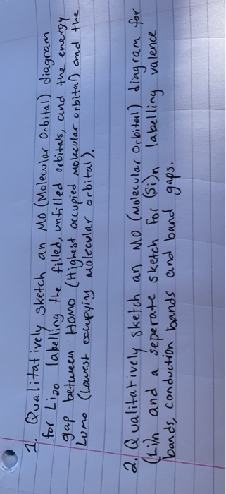 b. Qualitatively sketch an MO diagram for Li20. Label | Chegg.com