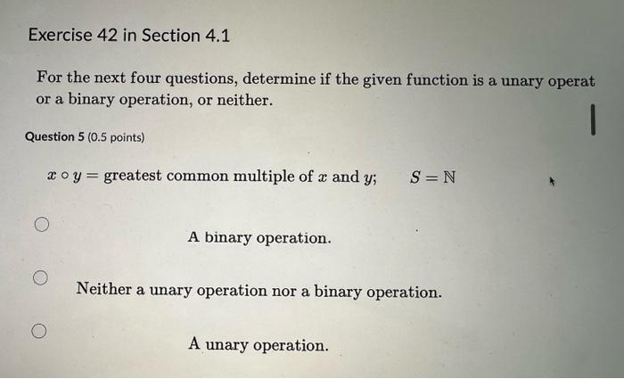 Solved For the next four questions, determine if the given | Chegg.com