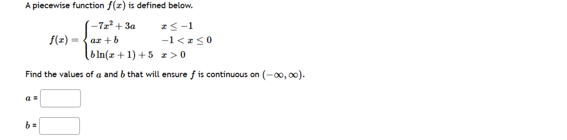 Solved A piecewise function f(x) ﻿is defined | Chegg.com