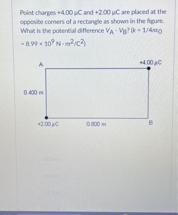 Solved Point charges +4.00μC and +2.00μC are placed at the | Chegg.com