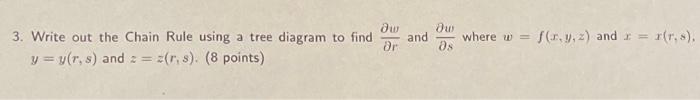 Solved 3. Write out the Chain Rule using a tree diagram to | Chegg.com