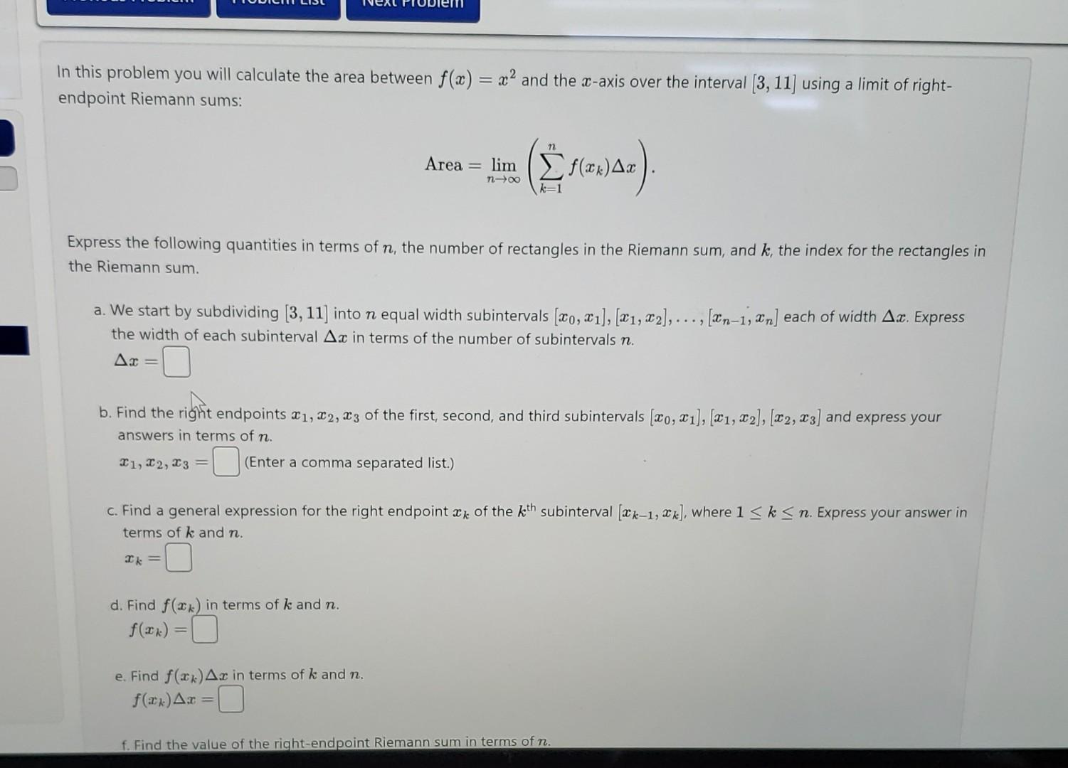 Solved In this problem you will calculate the area between | Chegg.com