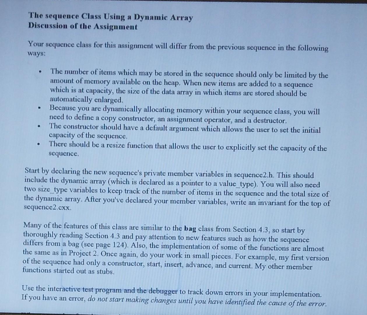Solved Page of Programming Assignment 3: Revise the sequence | Chegg.com