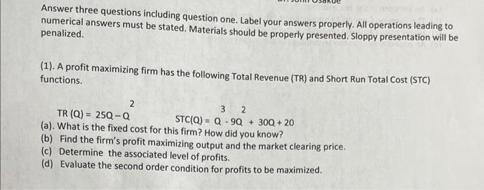 Solved Answer three questions including question one. Label | Chegg.com