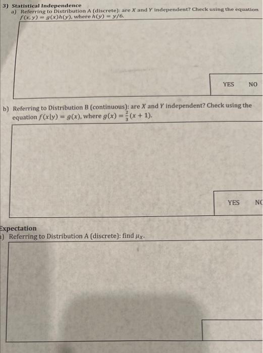 Solved DISTRIBUTION A: (discrete) DISTRIBUTION B: | Chegg.com