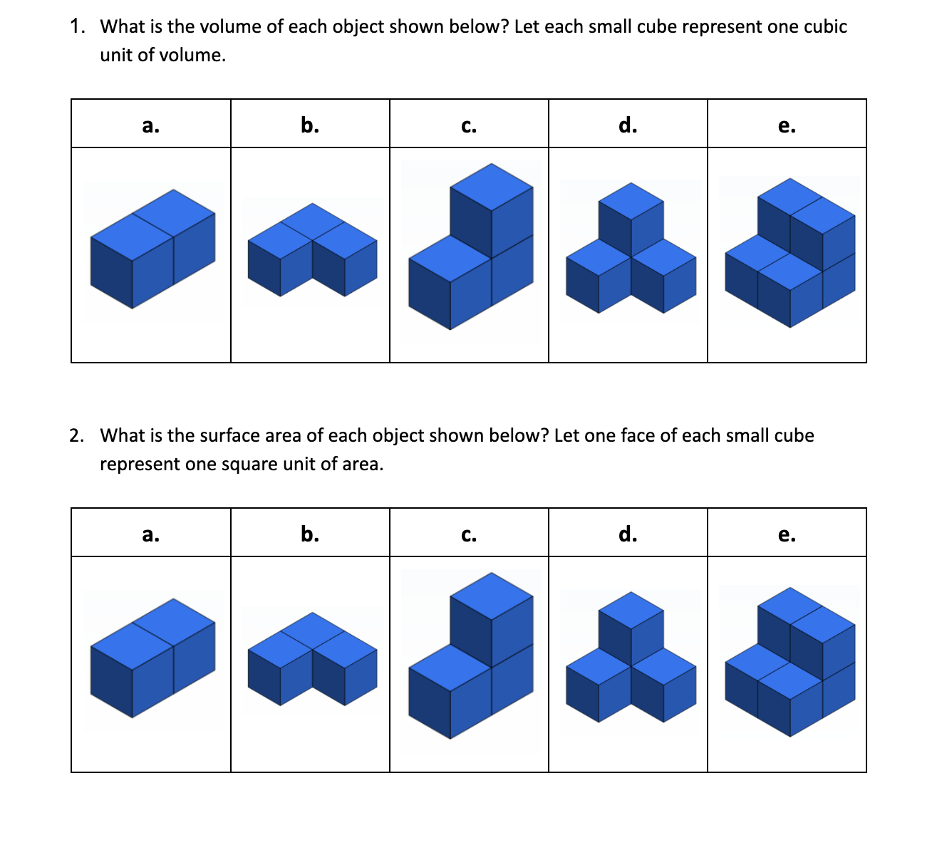 Solved What is the volume of each object shown below? Let | Chegg.com