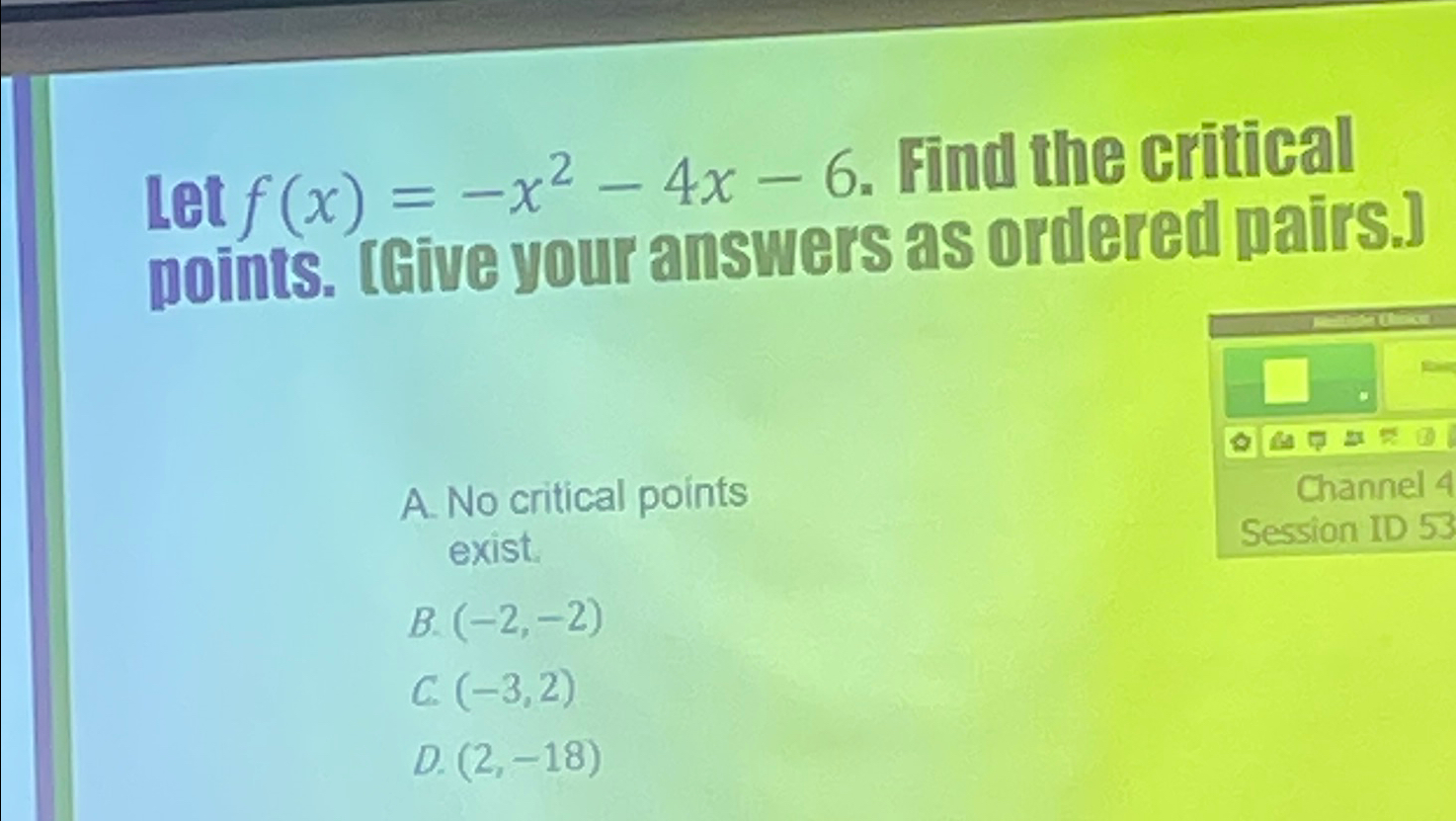 Solved Let F X X2 4x 6 ﻿find The Critical Points [give