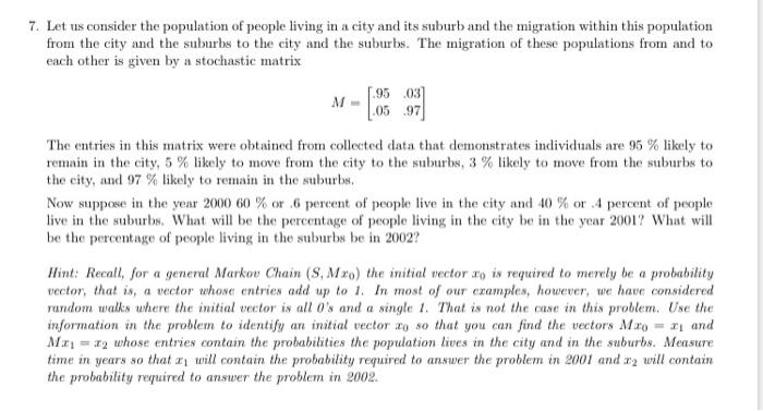 Solved Let us consider the population of people living in a | Chegg.com