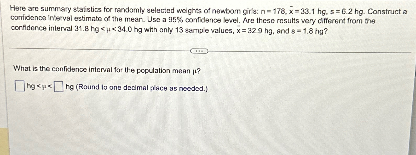 Solved Here are summary statistics for randomly selected | Chegg.com