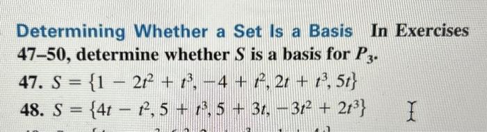 Solved Explaining Why a Set Is Not a Basis In Exercises | Chegg.com