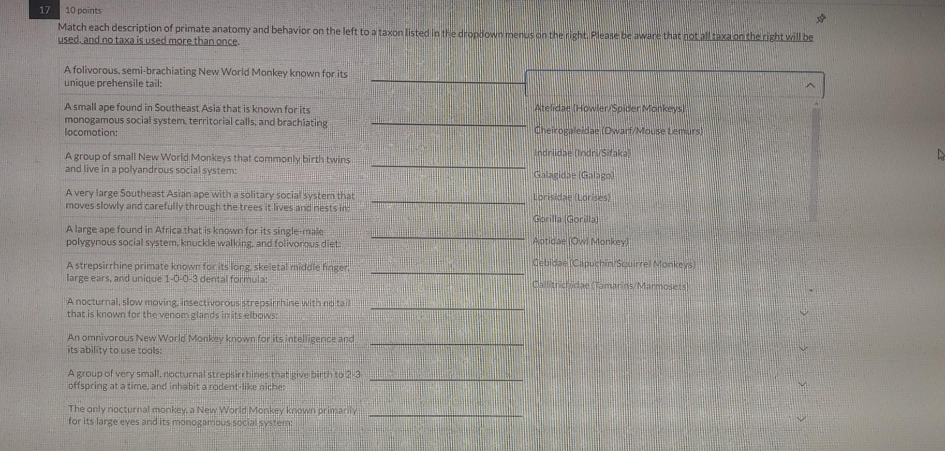 1710 points used. and no taxa is used more than once. | Chegg.com