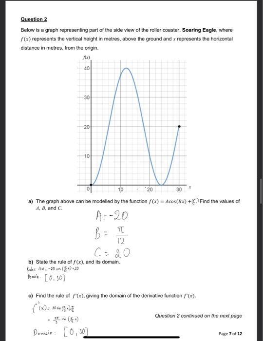 Solved Question 4 Part of a smaller roller coaster, The Mini | Chegg.com