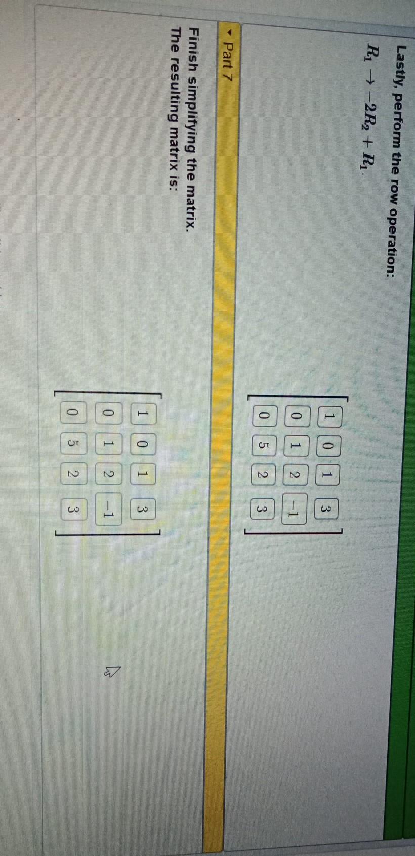 Solved (1 point) Reduce the augmented matrix of the | Chegg.com