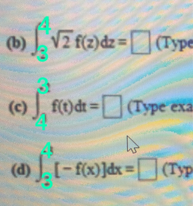 Solved Suppose that f(x)dx = 5. Find the value of the | Chegg.com