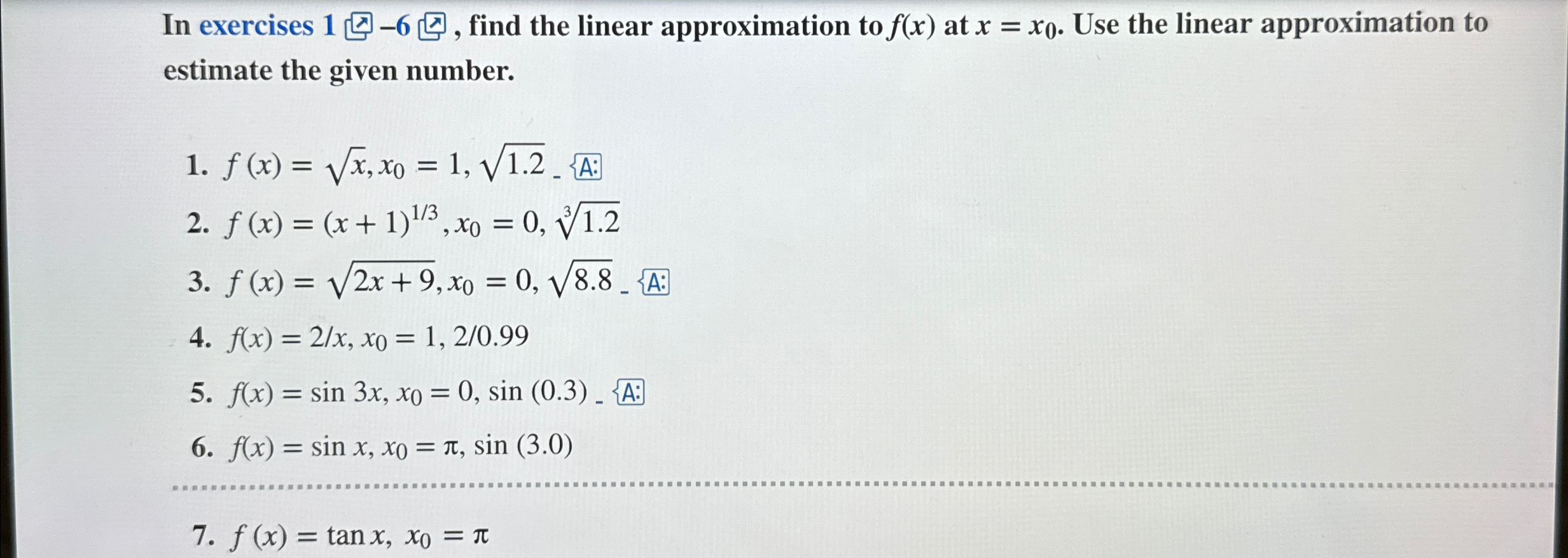 Solved In exercises 1,-6, ﻿find the linear approximation to | Chegg.com