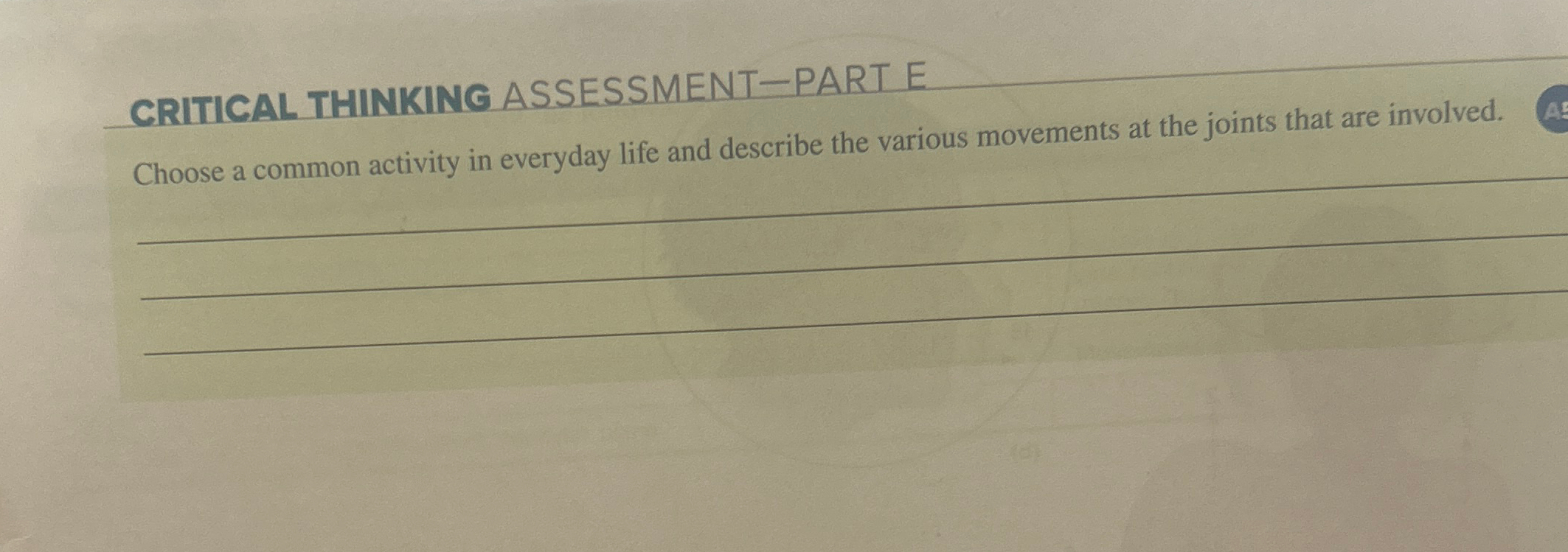 Solved CRITICAL THINKING ASSESSMENT-PART EChoose a common | Chegg.com