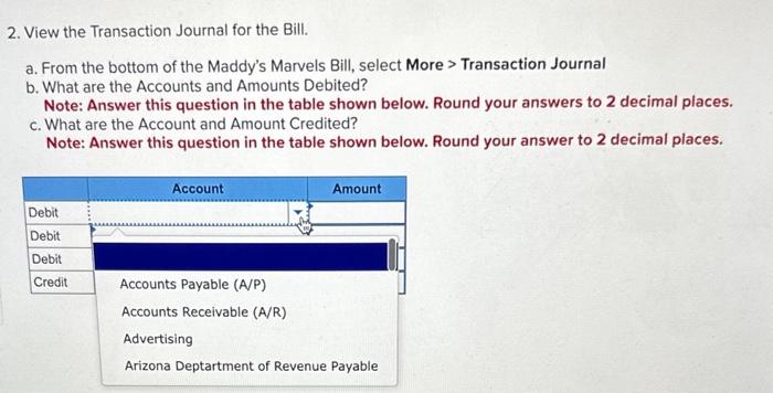 Complete the following to record a bill received for | Chegg.com