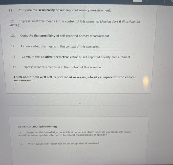 Solved Page > of 3 Sensitivity and Specificity Part A: The | Chegg.com