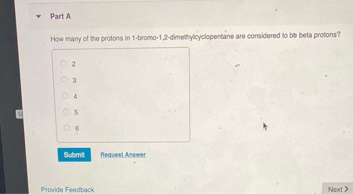 Solved Part A The following reaction affords elimination | Chegg.com