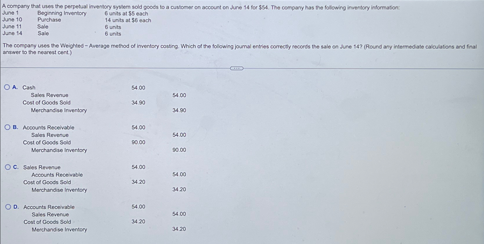 Solved A company that uses the perpetual inventory system | Chegg.com