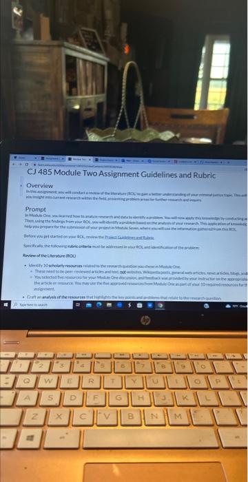 Solved C) 485 Module Two Assignment Guidelines and Rubric | Chegg.com