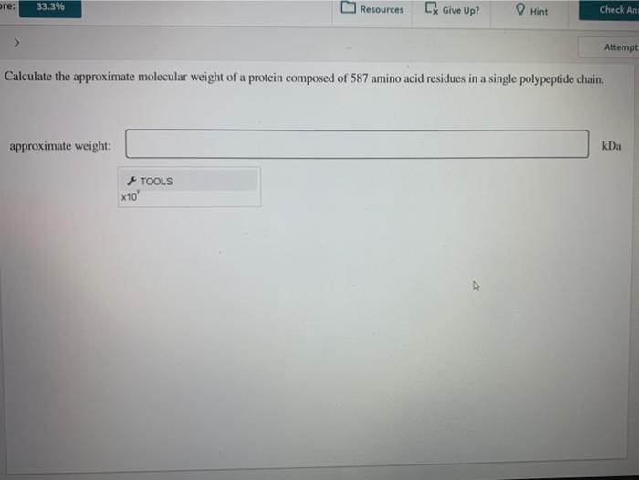 Solved Calculate the approximate molecular weight of a | Chegg.com