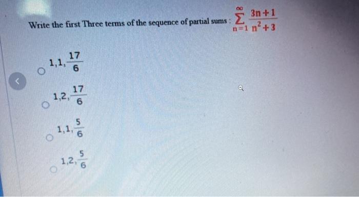 Solved Write the first Three terms of the sequence of | Chegg.com