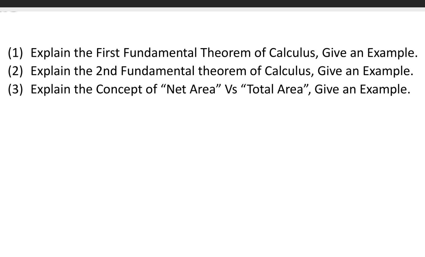 Solved (1) Explain the First Fundamental Theorem of | Chegg.com