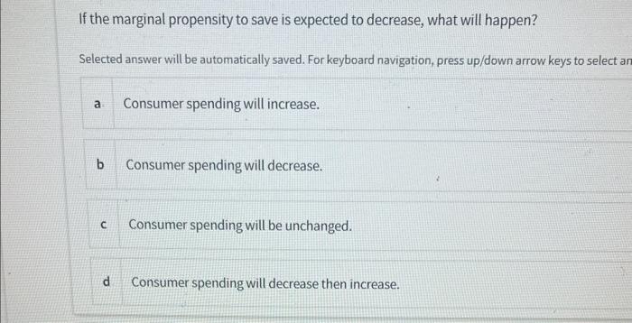 Solved If the marginal propensity to save is expected to | Chegg.com