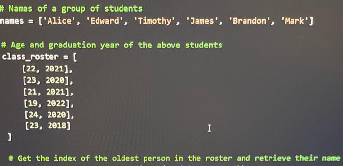 Solved use an array!Then adapt your code to reveal the name | Chegg.com