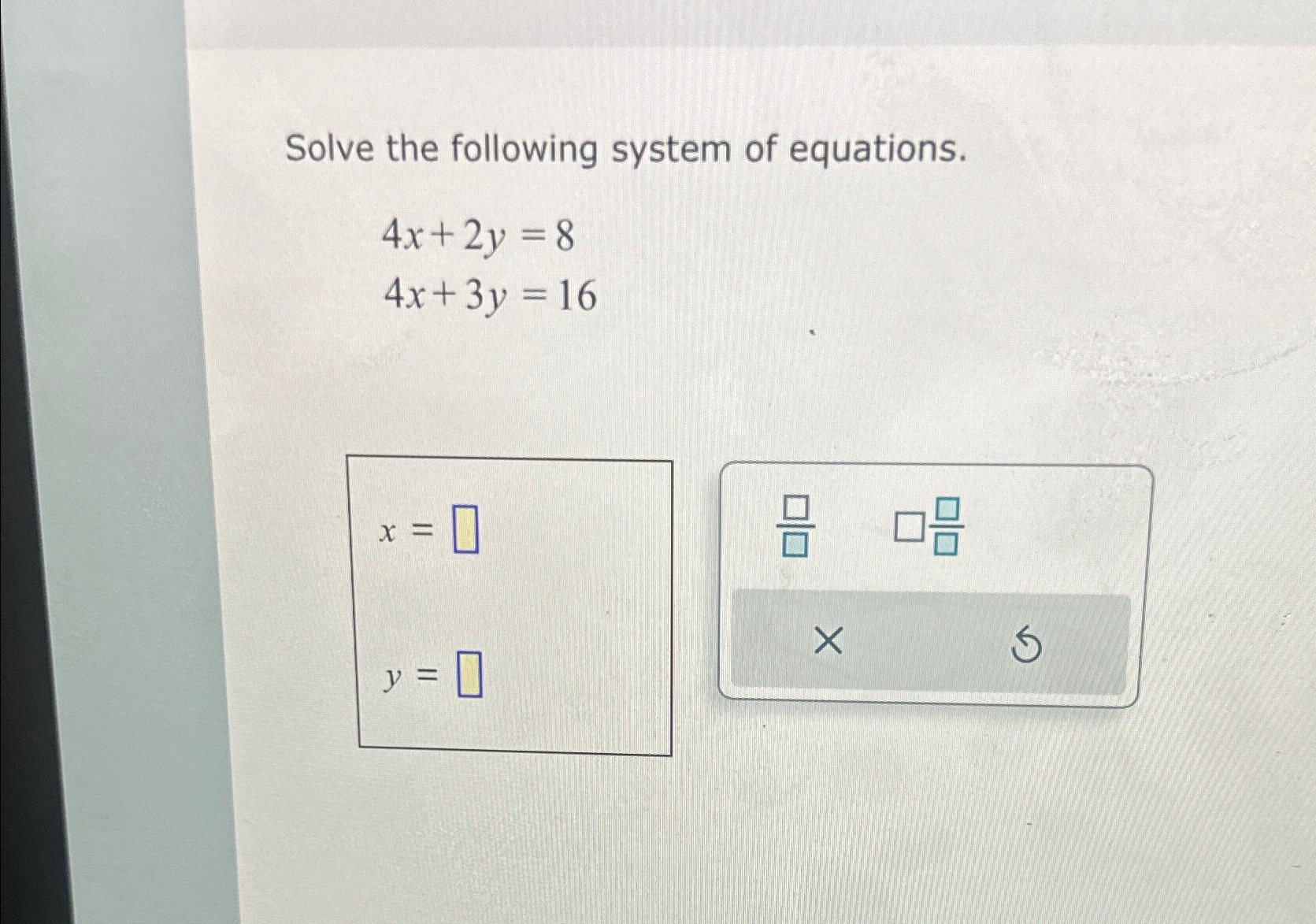 Solved Solve the following system of | Chegg.com