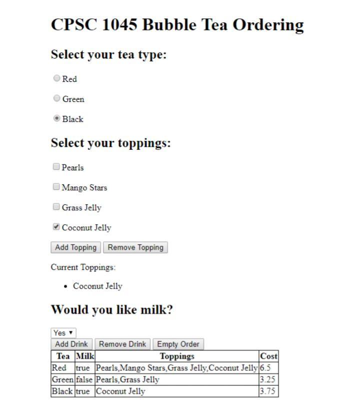 Solved Part 2: Handling Tea Objects 1. Create a constructor | Chegg.com