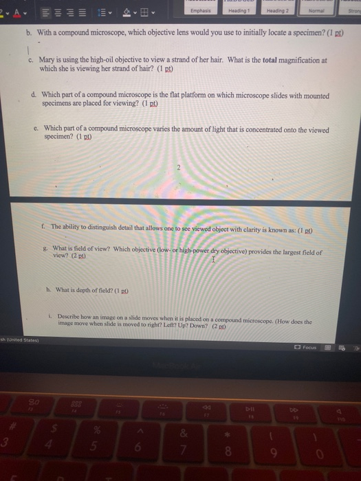 Solved Emphasis Heading 1 Heading 2 b. With a compound | Chegg.com