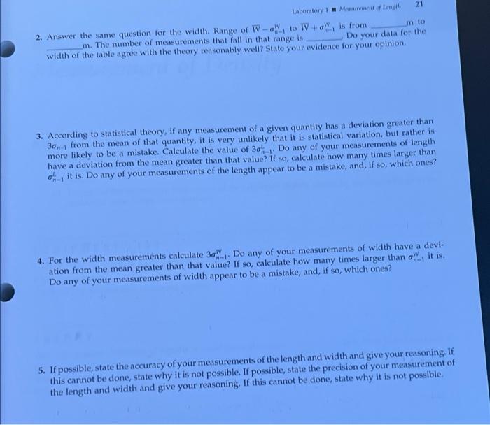 1 LABORATORY 1 Measurement of Length LABORATORY | Chegg.com