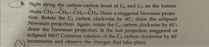Solved Sight along the carbon-carbon bond of C2 and C3 on | Chegg.com